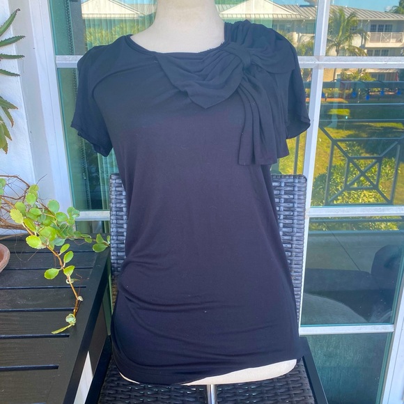 RED Valentino | Tops | Redvalentino Black Short Sleeve Top | Poshmark